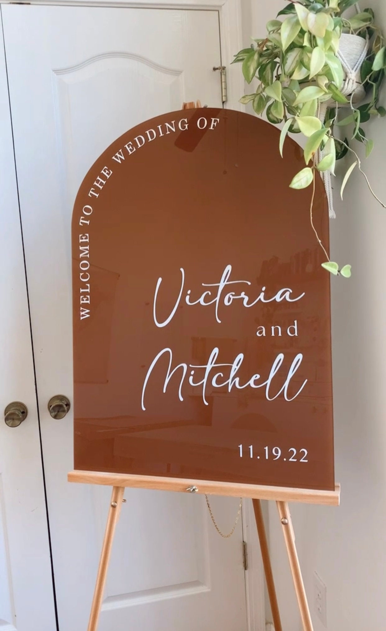Welcome Wedding Sign Arch Acrylic Painted Sign Special Event - Etsy