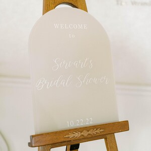 Bridal Shower Welcome Sign, Welcome Wedding Sign, Arch Acrylic Painted ...