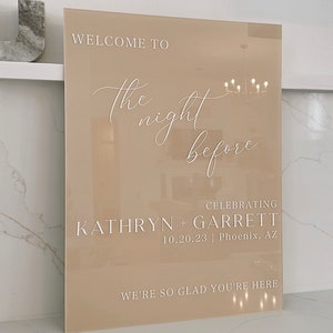 The Night Before Sign, Wedding Sign, Welcome Sign, Welcome Wedding Sign ...
