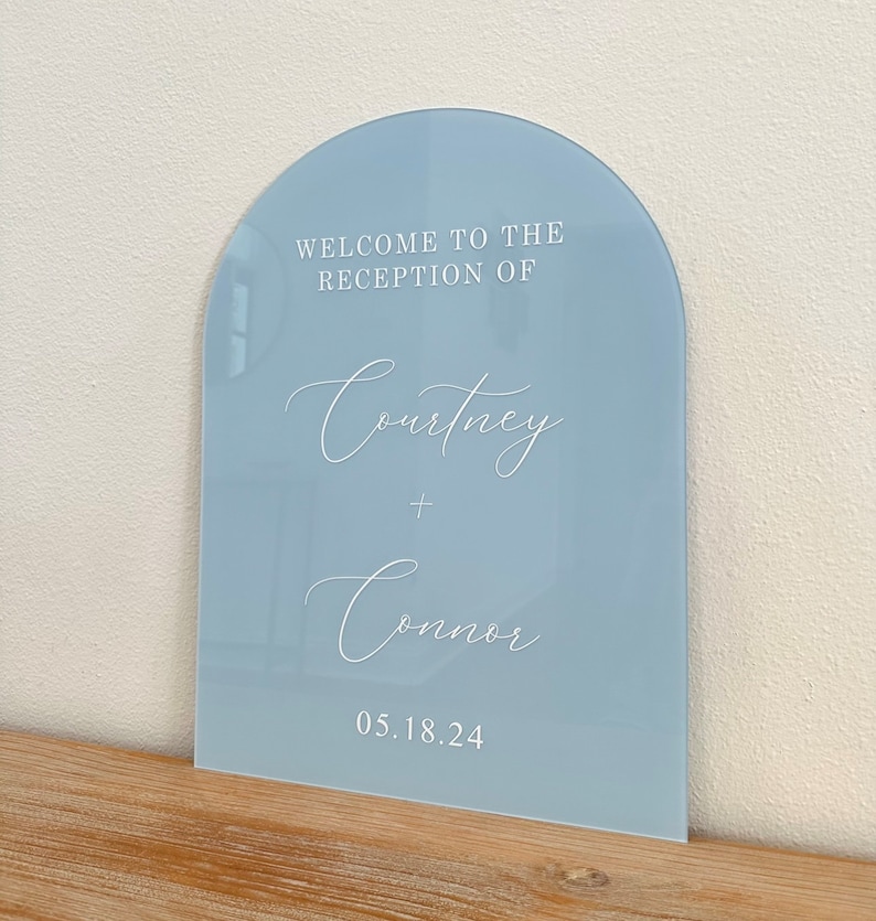 Welcome Wedding Sign, Bridal Shower Welcome Sign, Arch Acrylic Painted ...