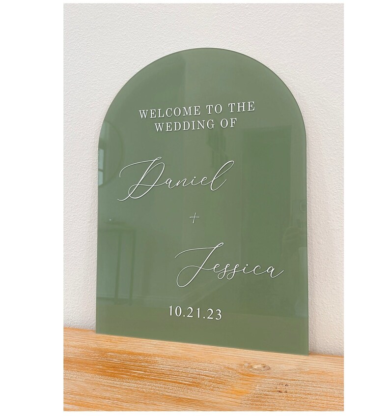 Welcome Wedding Sign, Bridal Shower Welcome Sign, Arch Acrylic Painted ...