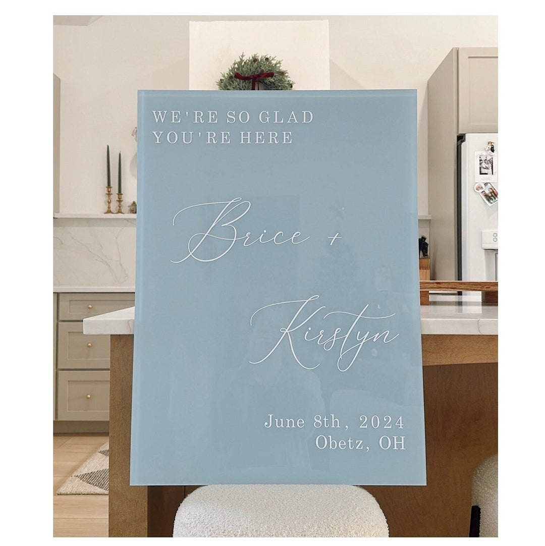 Acrylic Welcome Wedding Sign, Custom Acrylic Wedding Sign, Personalized ...