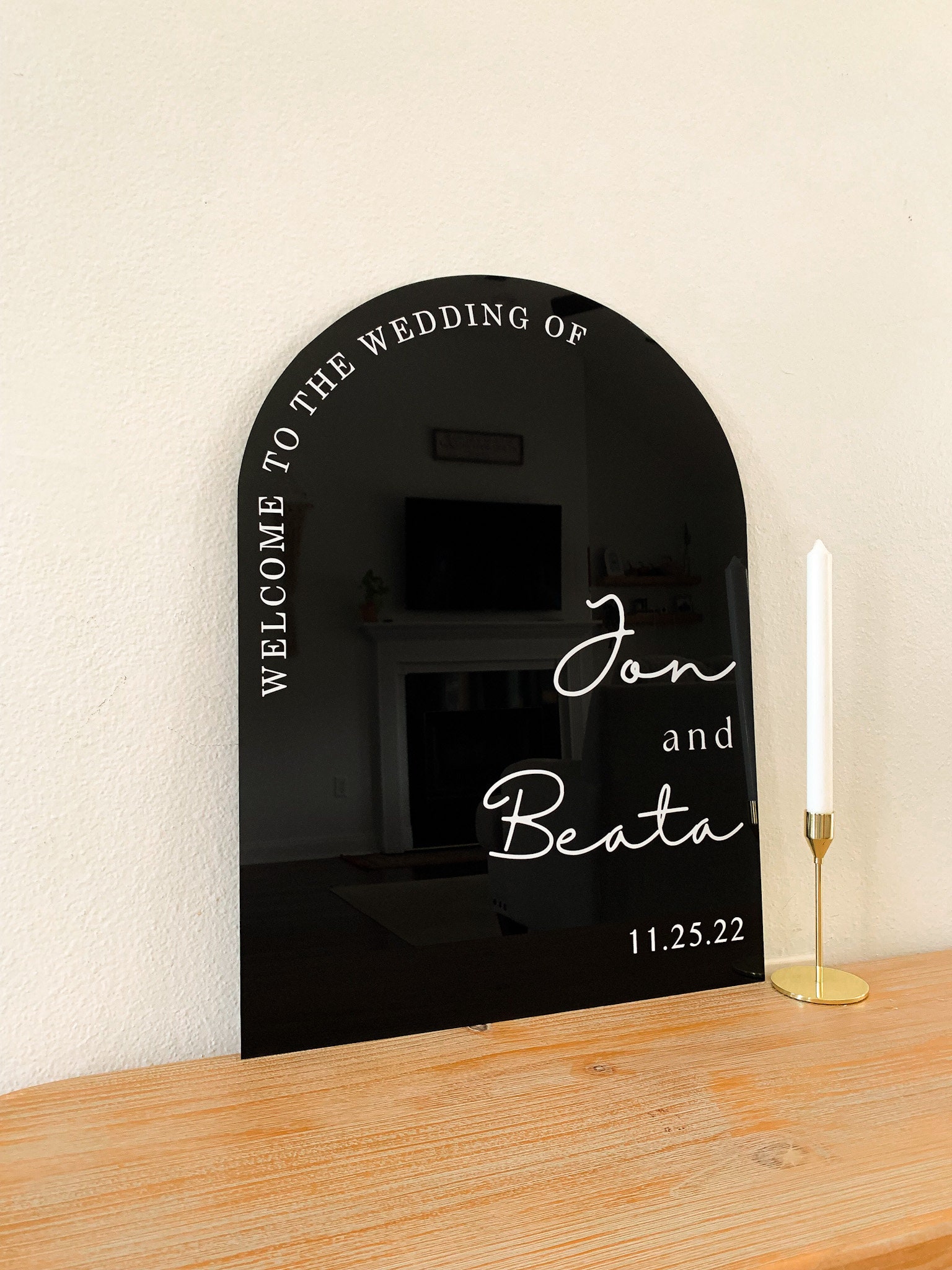 Welcome Wedding Sign Arch Acrylic Painted Sign Special Event - Etsy