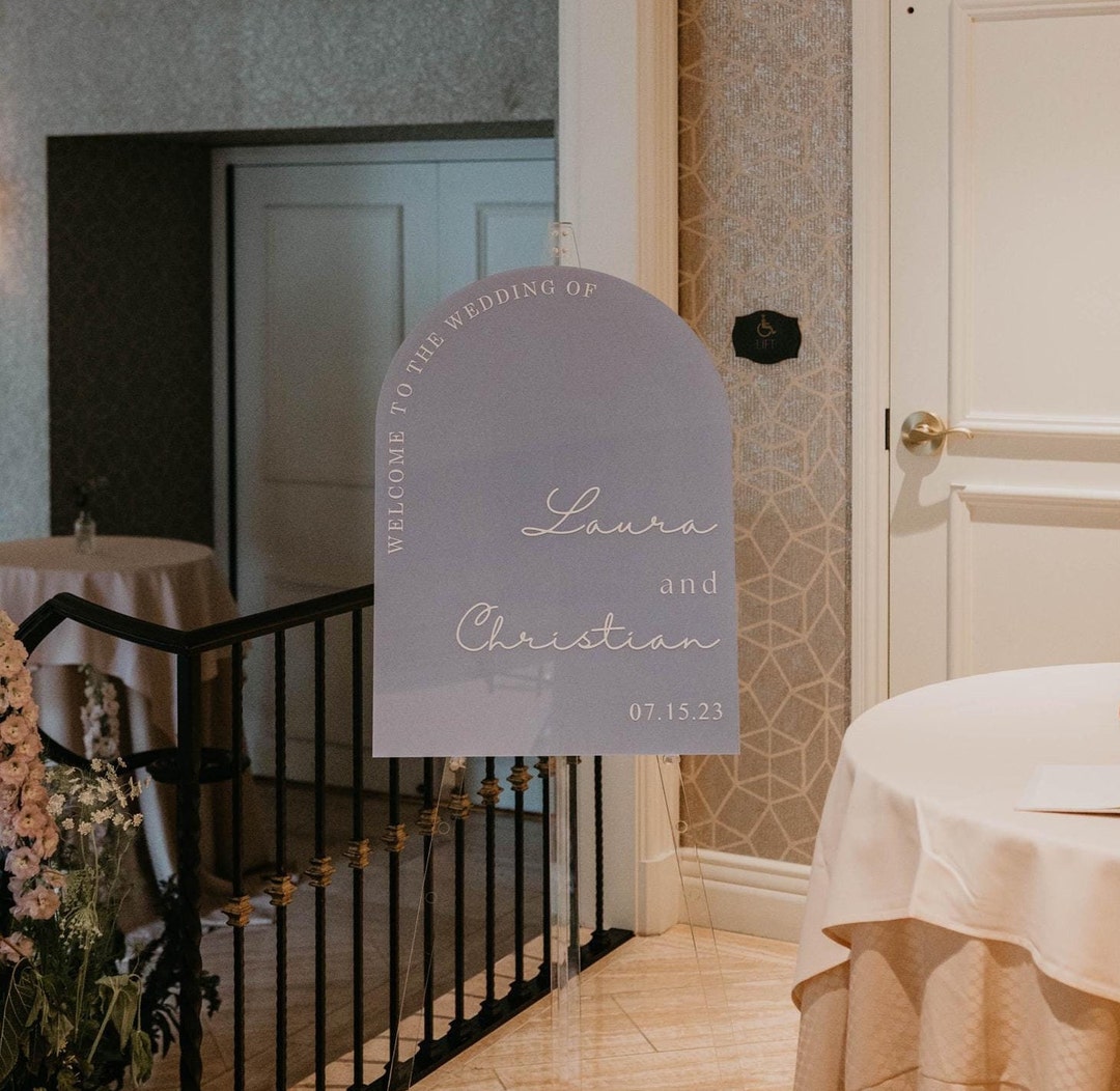 Welcome Wedding Sign, Arch Acrylic Painted Sign, Special Event Sign ...