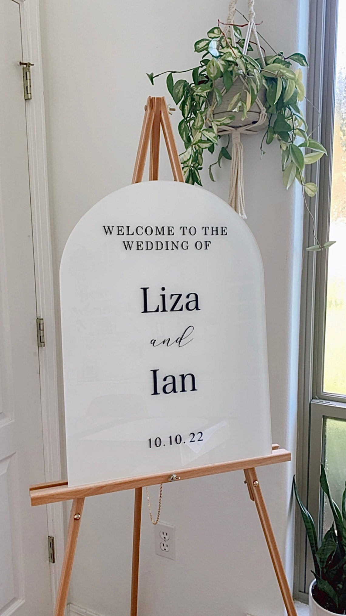 Welcome Wedding Sign Arch Acrylic Painted Sign Special Event - Etsy