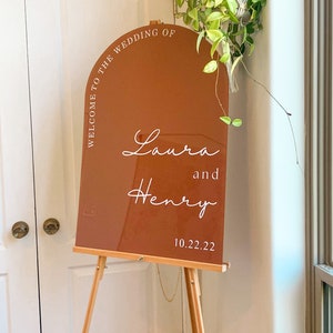 Welcome Wedding Sign, Arch Acrylic Painted Sign, Special Event Sign ...