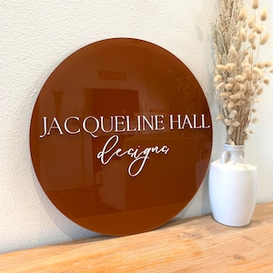 Large Round Business Sign, Business Logo Sign, Laser Cut 3D Lettering ...