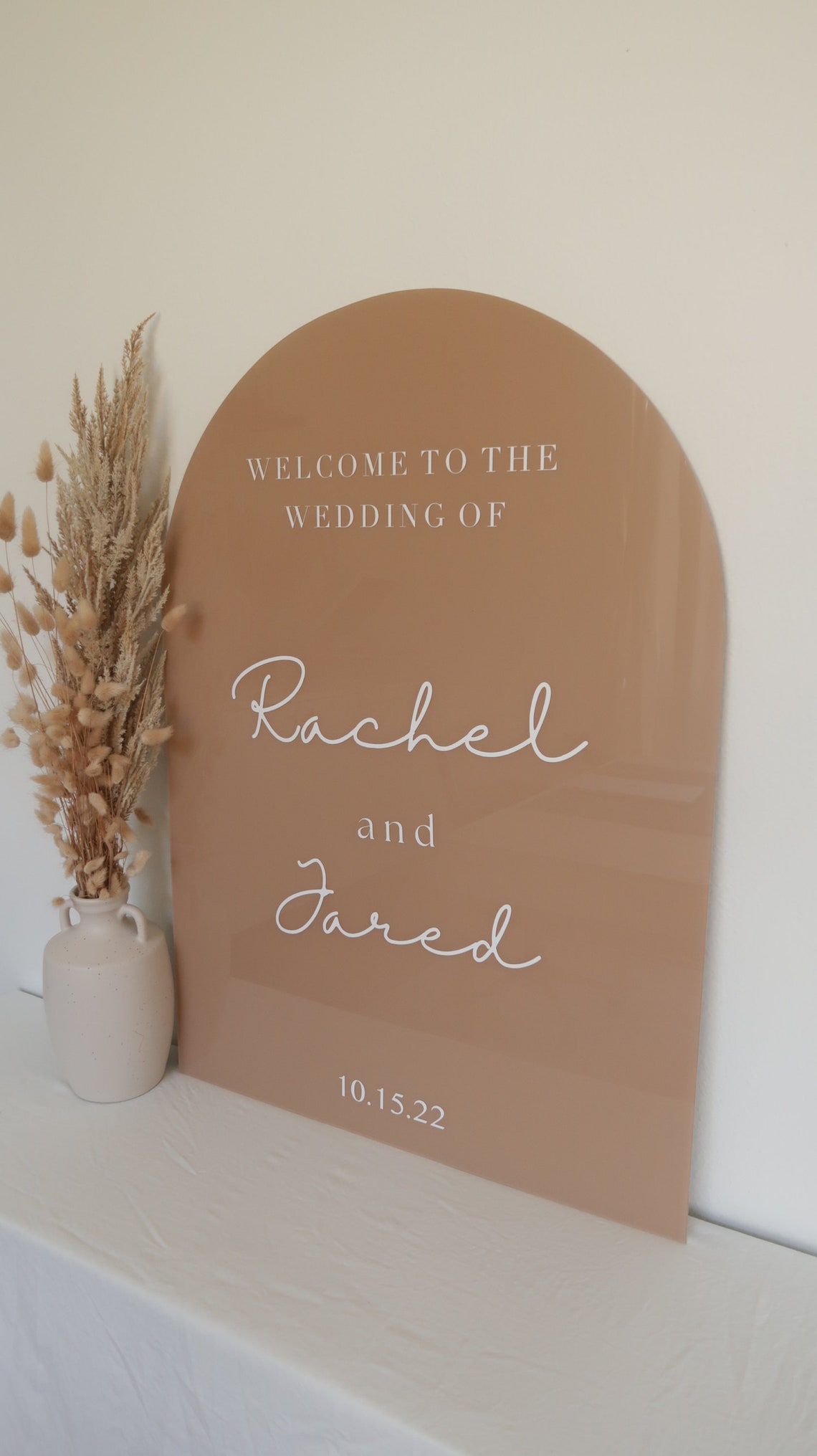 Welcome Wedding Sign Arch Acrylic Painted Sign Special Event - Etsy