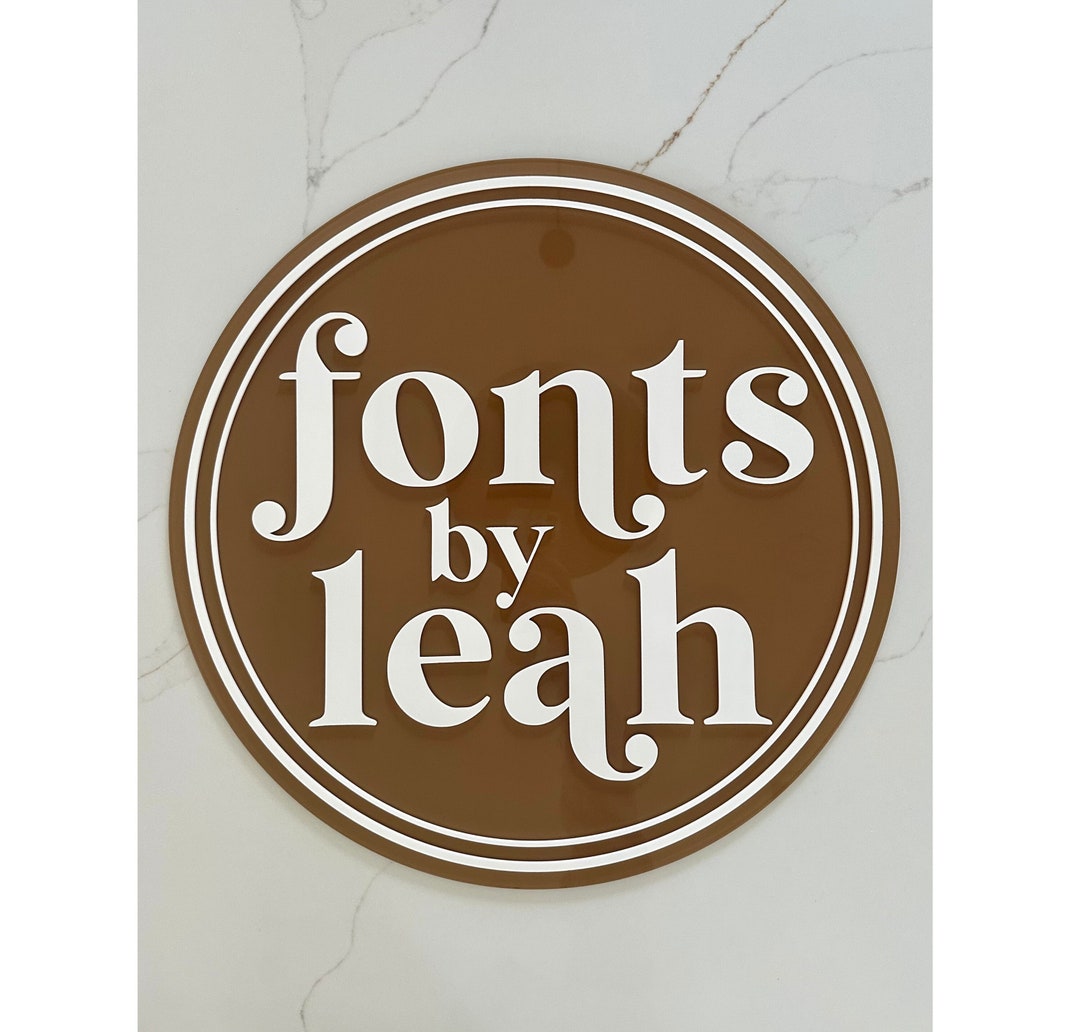 Large Round Business Sign, Business Logo Sign, Laser Cut 3D Lettering ...