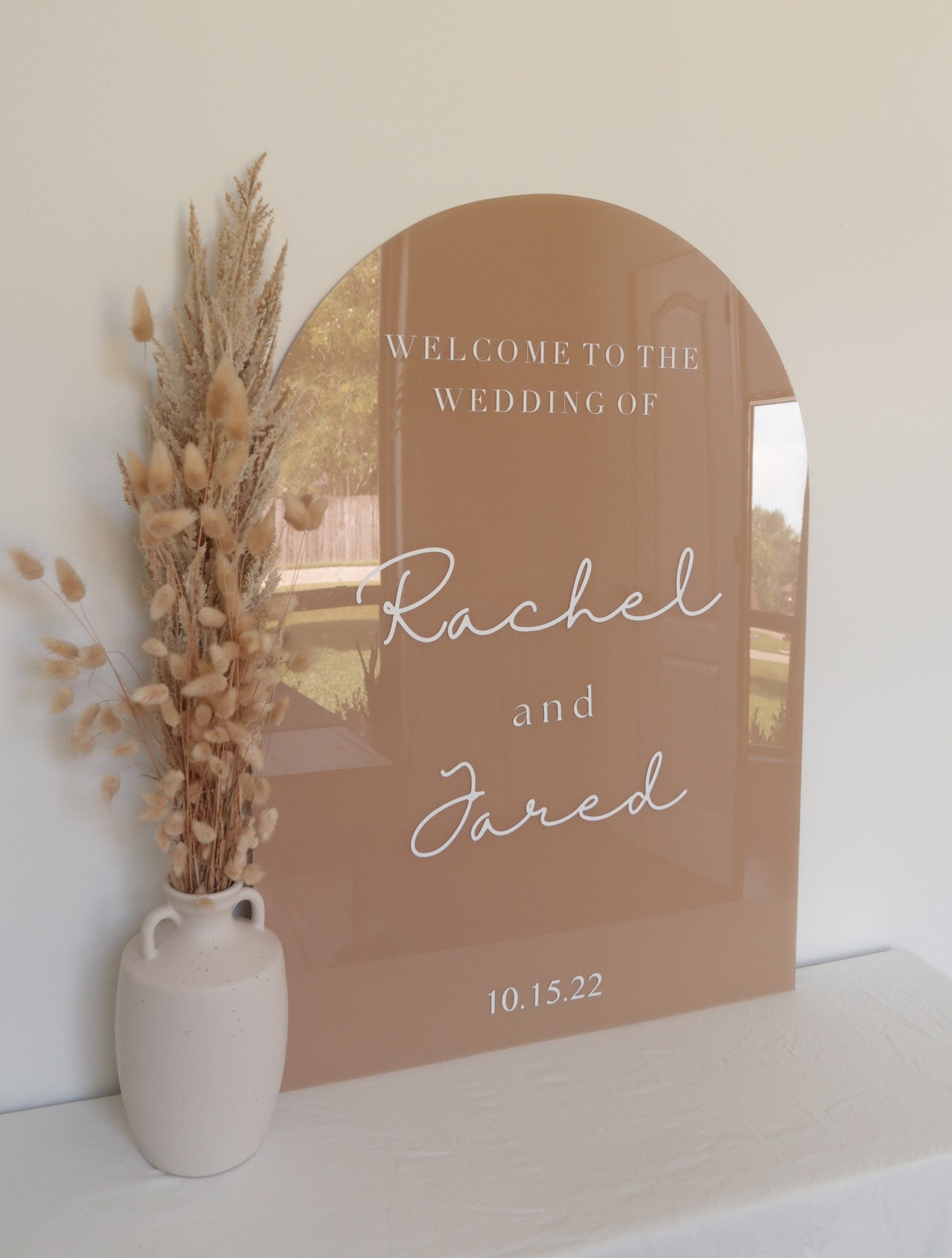 Acrylic Welcome Wedding Sign, Arch Acrylic Sign, Special Event, Custom ...
