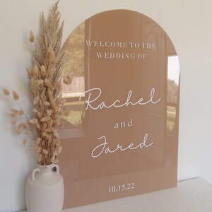 Acrylic Welcome Wedding Sign, Arch Acrylic Sign, Special Event, Custom ...