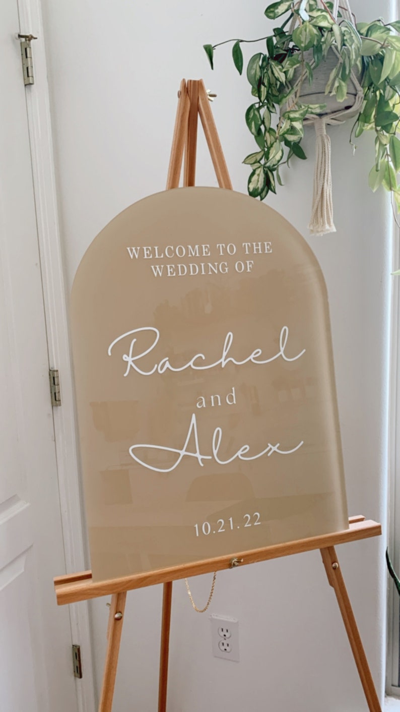 Acrylic Welcome Wedding Sign Arch Acrylic Sign Special - Etsy