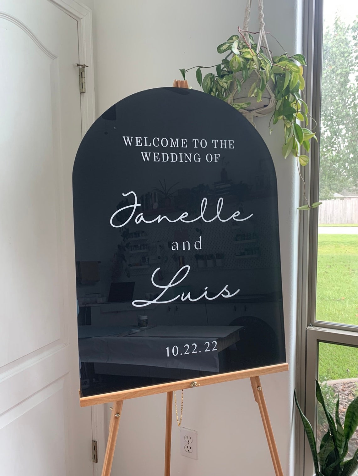 Welcome Wedding Sign Arch Acrylic Painted Sign Special Event - Etsy