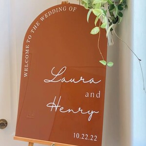 Welcome Wedding Sign, Arch Acrylic Painted Sign, Special Event Sign ...