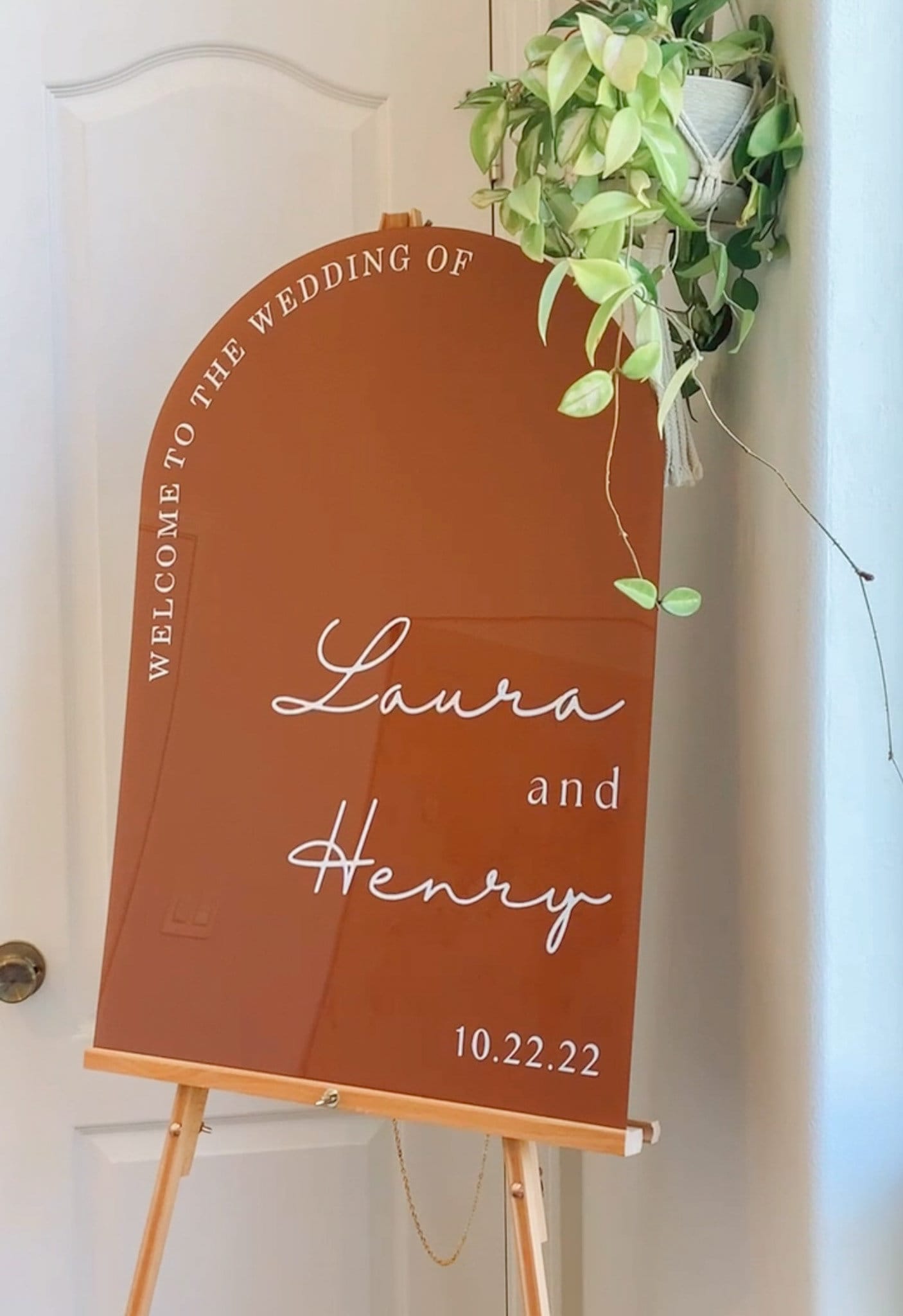 Welcome Wedding Sign Arch Acrylic Painted Sign Special Event - Etsy