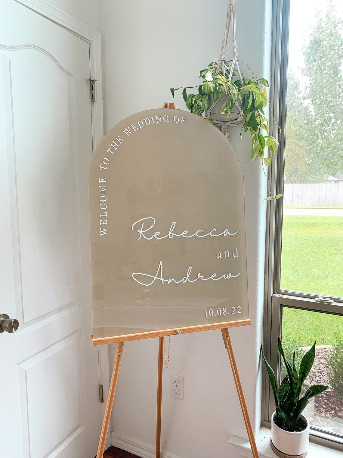 Welcome Wedding Sign Arch Acrylic Painted Sign Special Event - Etsy