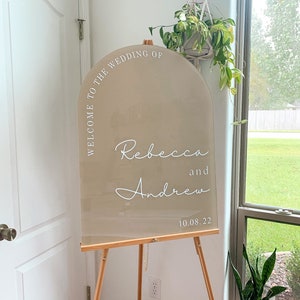 Welcome Wedding Sign, Arch Acrylic Painted Sign, Special Event Sign ...