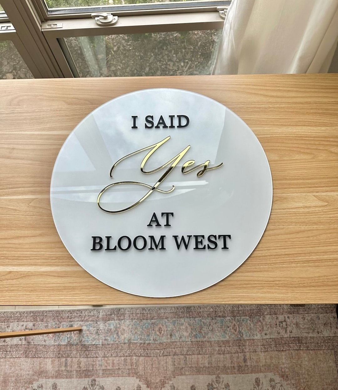 I Said Yes to the Dress Sign, Large Round Business Sign, Business Logo ...