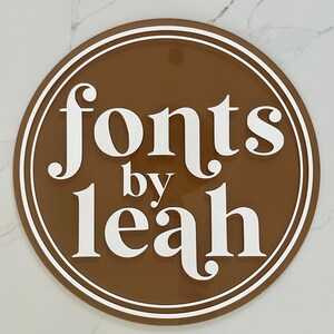 Large Round Business Sign, Business Logo Sign, Laser Cut 3D Lettering ...