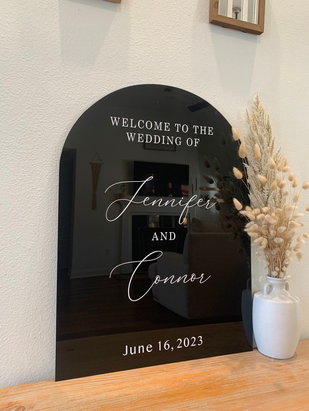 Welcome Wedding Sign, Bridal Shower Welcome Sign, Arch Acrylic Painted ...