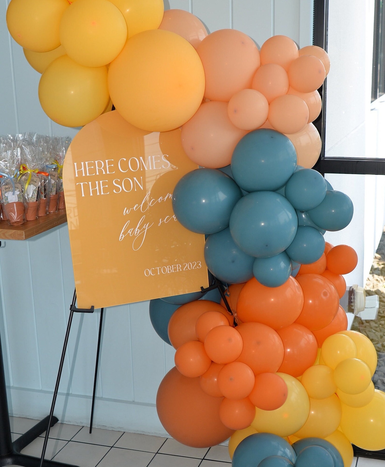 Here Comes the Sun Theme Sign, Baby Shower Welcome Sign, Arch Acrylic ...