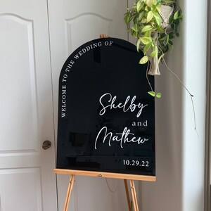 Welcome Wedding Sign, Arch Acrylic Painted Sign, Special Event Sign ...