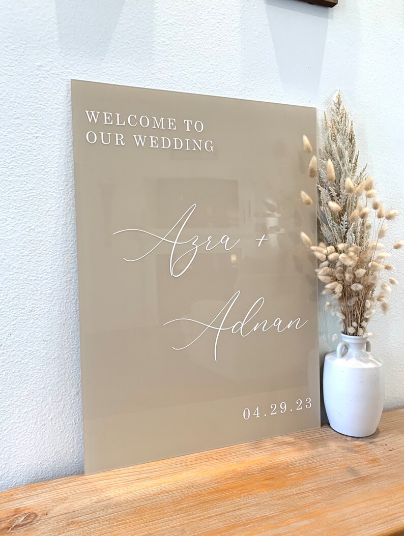 Acrylic Welcome Wedding Sign Custom Acrylic Wedding Sign - Etsy