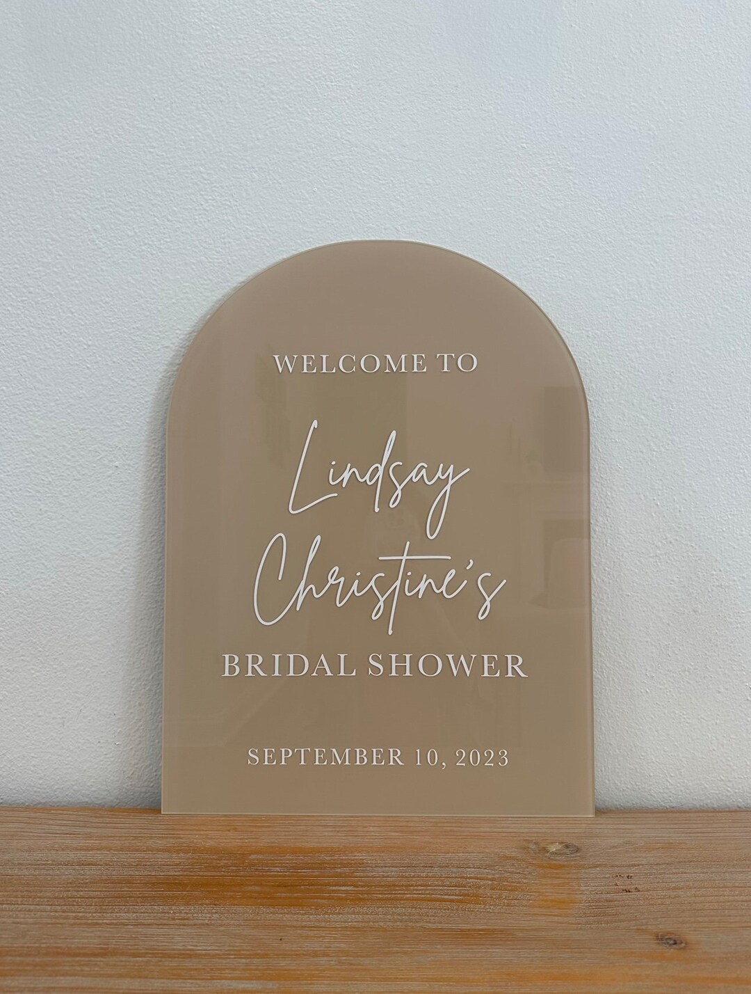 Bridal Shower Welcome Sign, Welcome Wedding Sign, Arch Acrylic Painted ...