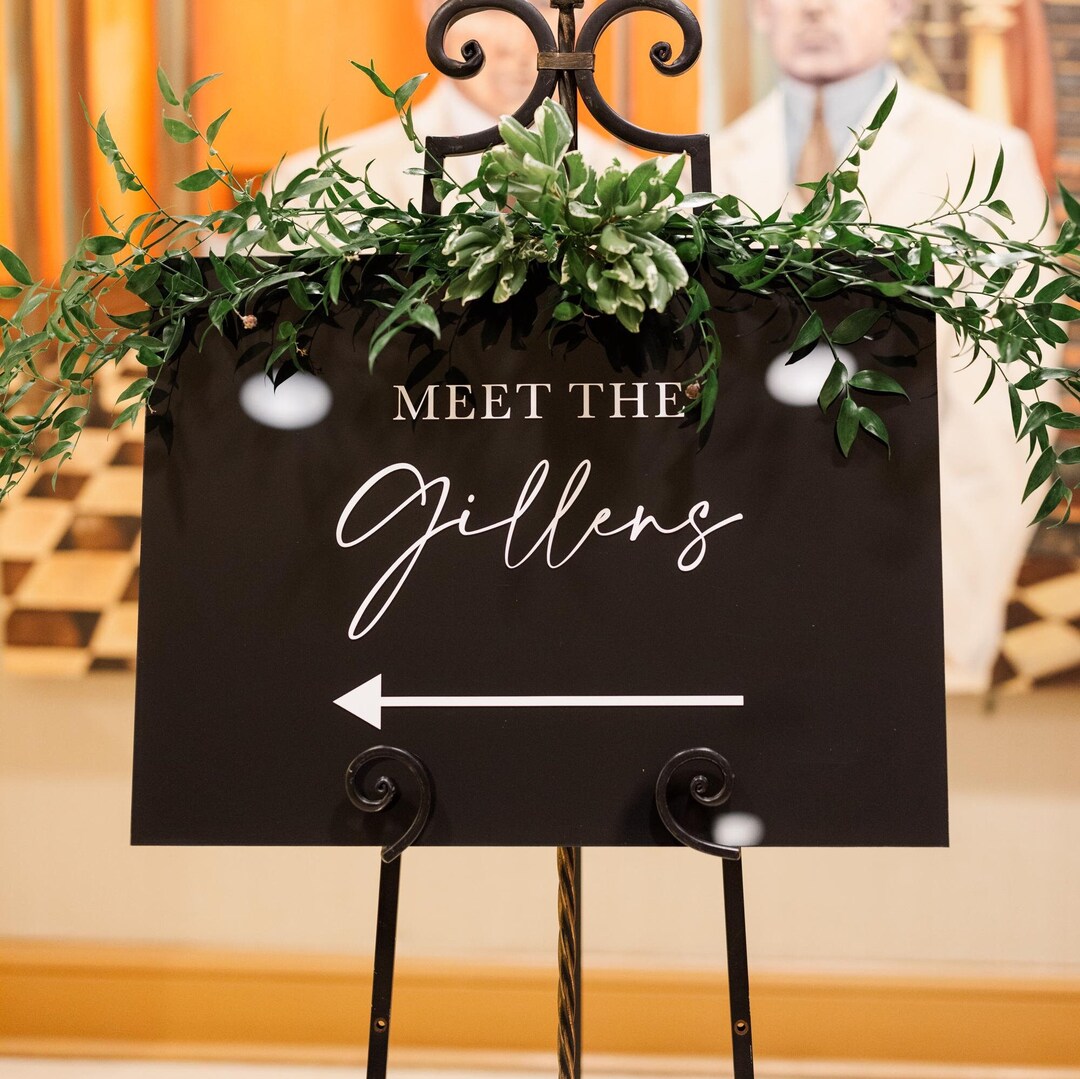 Directional Sign, Welcome Wedding Sign, Acrylic Wedding Sign, Custom ...