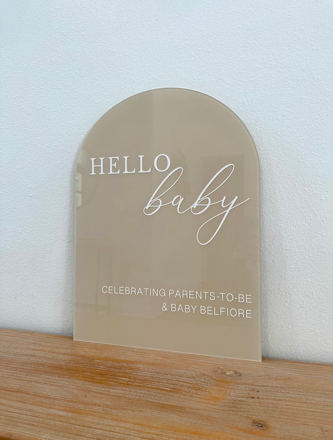 Baby Shower Sign, Welcome Sign, Arch Acrylic Painted Sign, Special ...