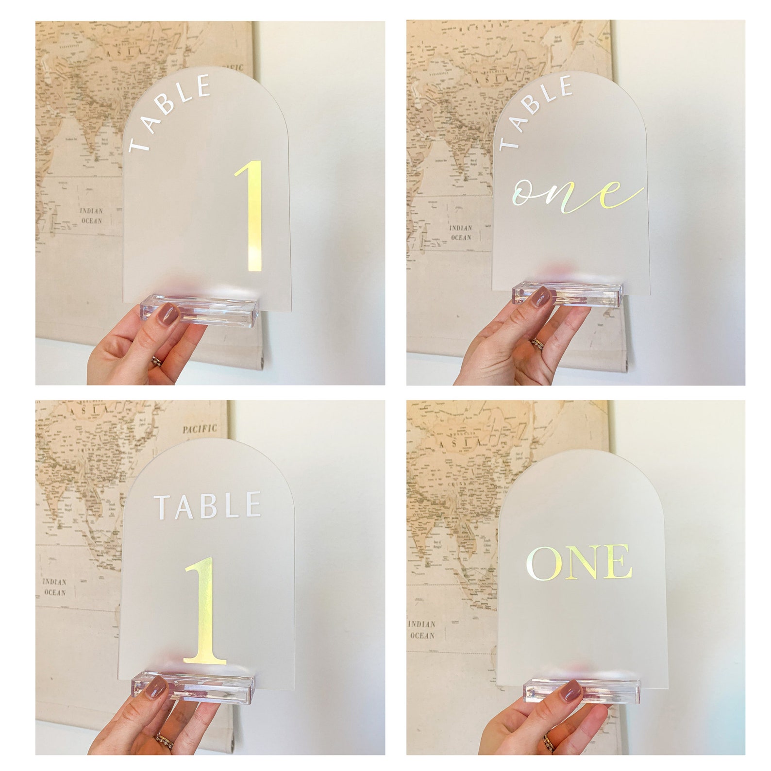 Frosted Table Numbers Arch Table Numbers Wedding Table - Etsy