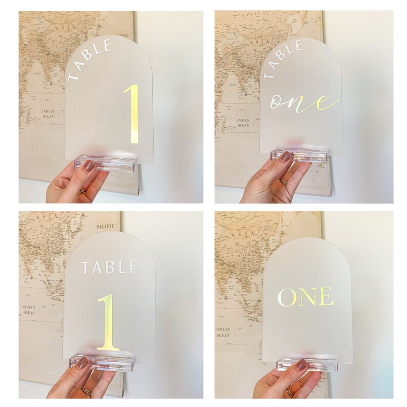 Frosted Table Numbers Arch Table Numbers Wedding Table - Etsy