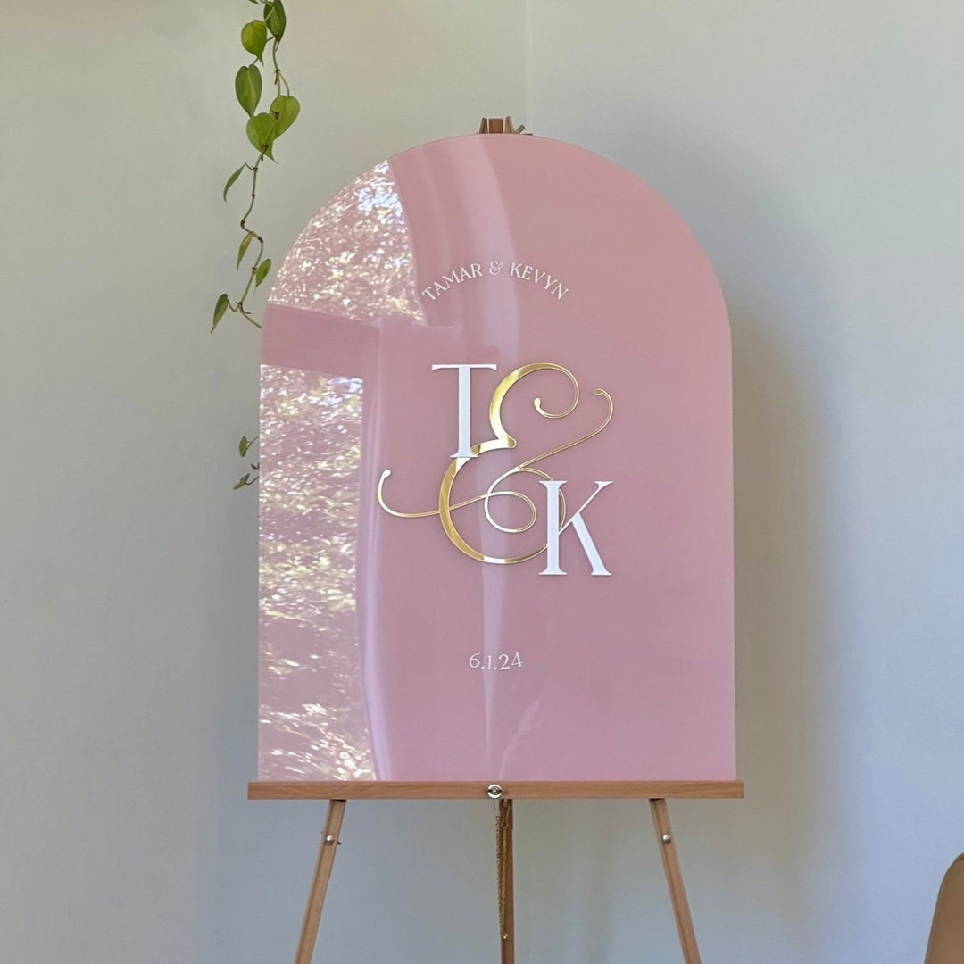 Welcome Wedding Sign, Arch Acrylic Painted Sign, Entrance Sign, Custom ...