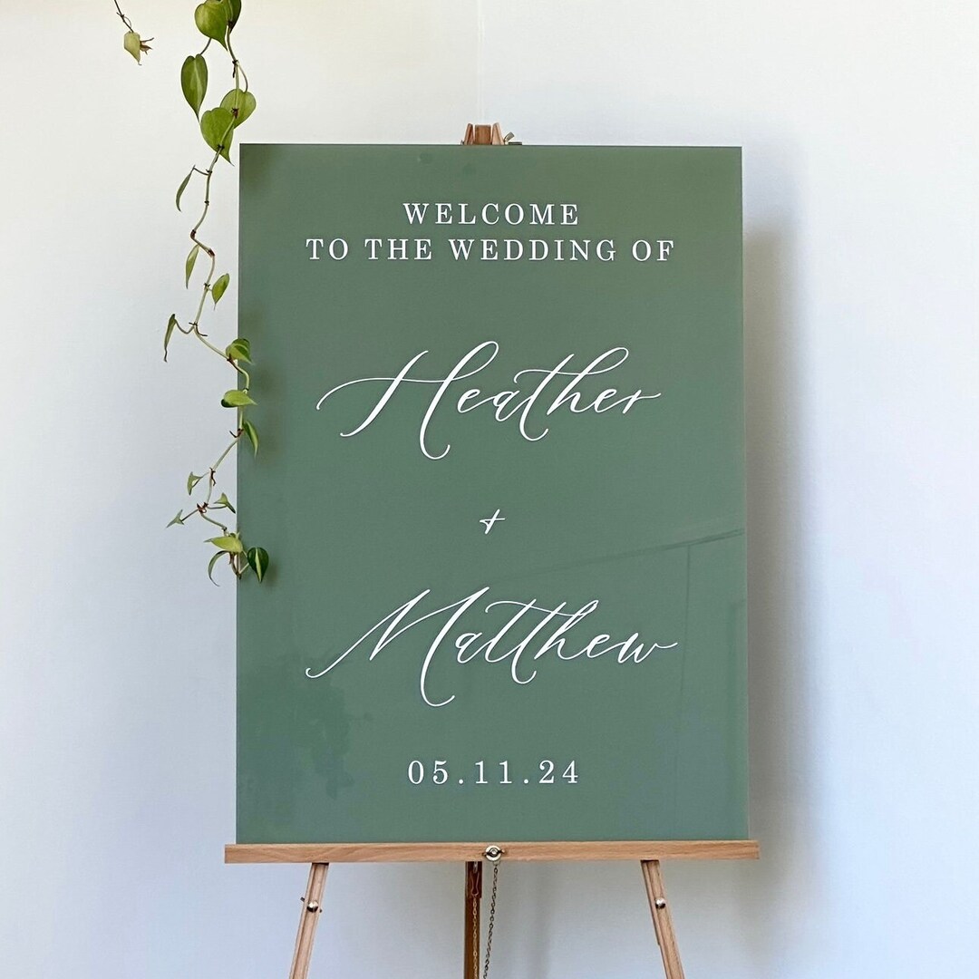 Acrylic Wedding Sign, Welcome Wedding Sign, Custom Acrylic Sign ...