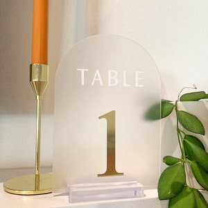 Frosted Table Numbers, Arch Table Numbers, Wedding Table Numbers With ...