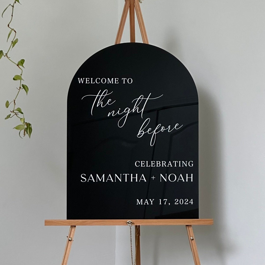 The Night Before Sign, Wedding Sign, Welcome Sign, Welcome Wedding Sign ...