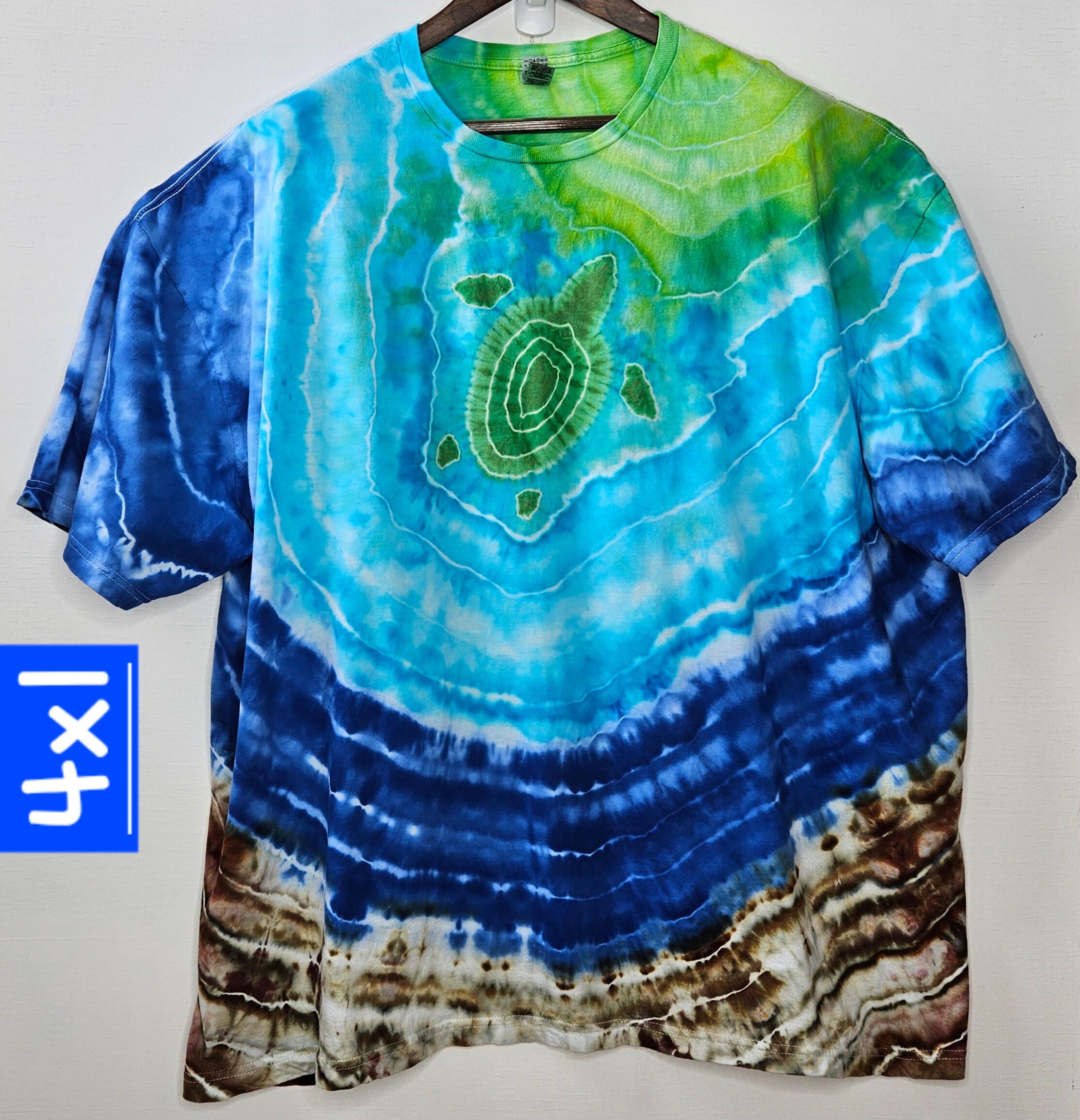 Ice Dyed Sea Turtle Tie Dye Tee Shirt Soft Style Adult Size 4XL - Etsy
