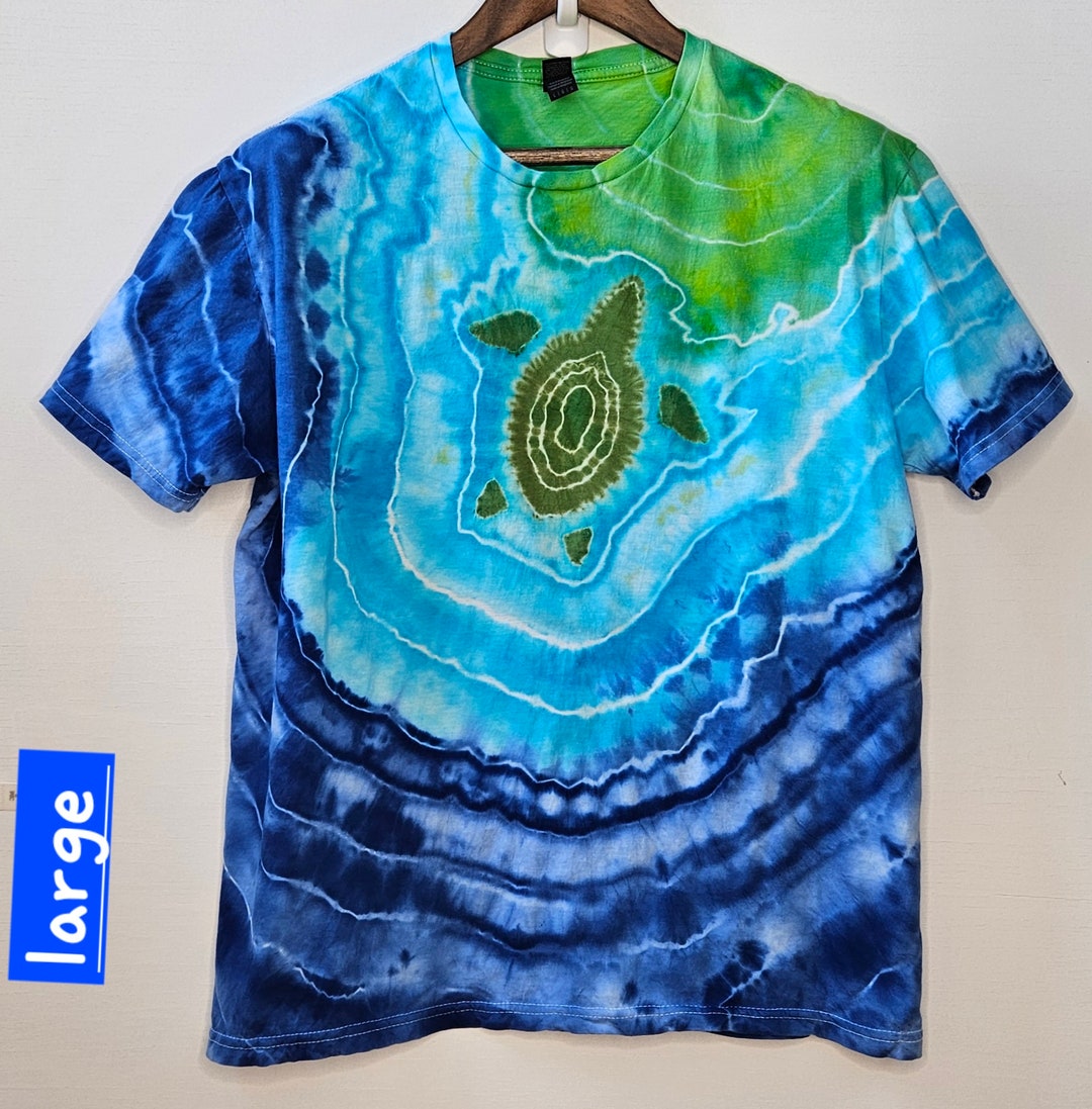 Ice Dyed Sea Turtle Tie Dye Tee Shirt Adult Size Large - Etsy