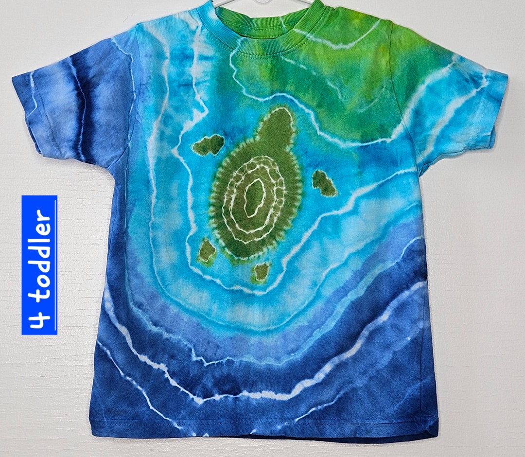 Ice Dyed Sea Turtle Soft Style Tie Dye Tee Shirt Toddler Size 4 - Etsy