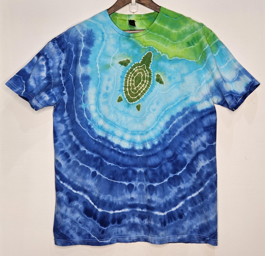 Ice Dyed Sea Turtle Tie Dye Tee Shirt Adult Size Extra Large - Etsy