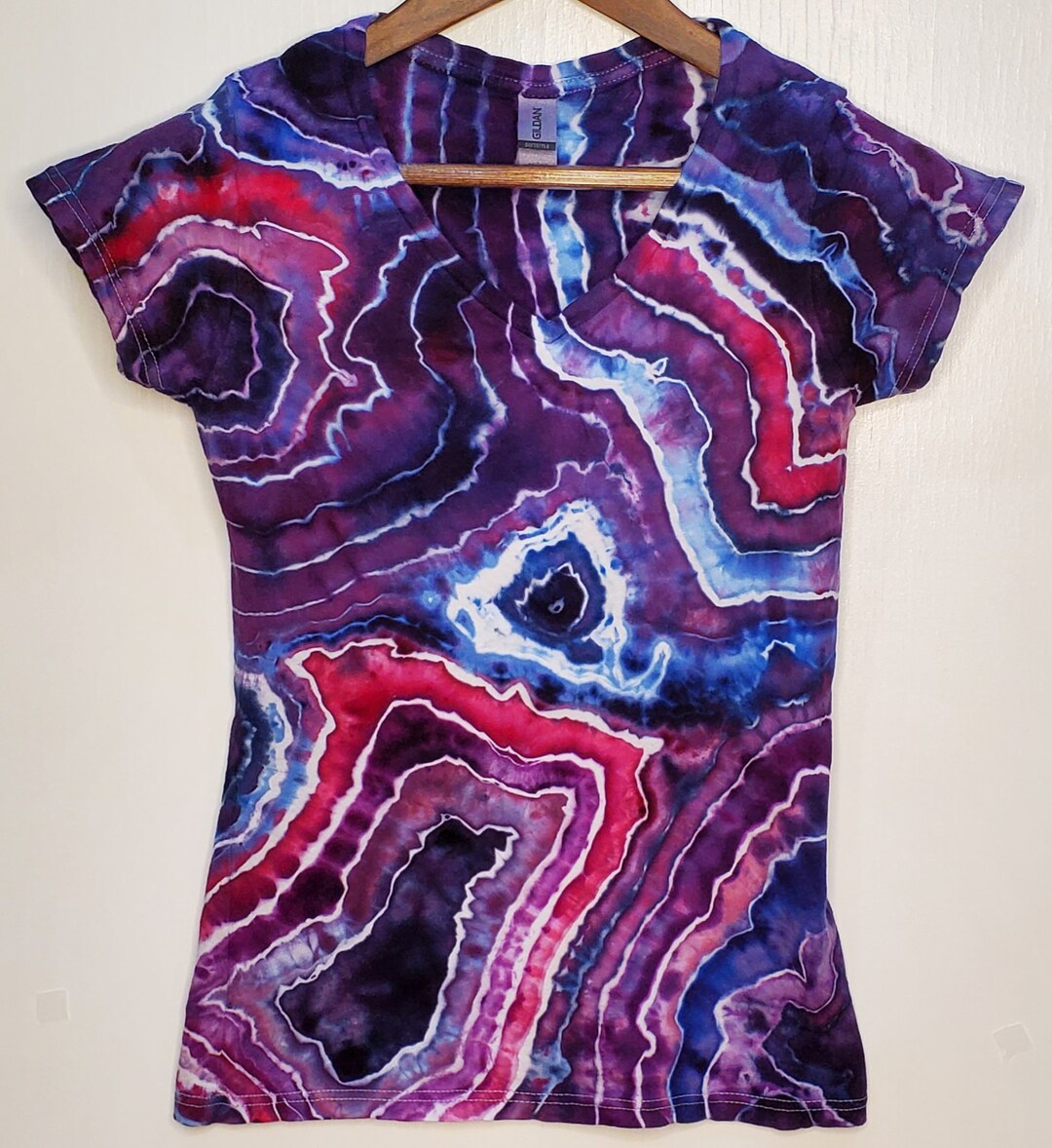 Ice Dyed Geode Tie Dye Soft Style Ladies V-neck Adult Size Small - Etsy