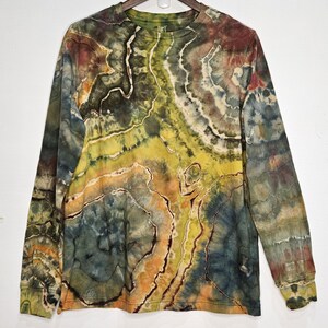 Reverse Dye Geode Long Sleeve Tie Dye Tee Shirt Adult Size Large Etsy