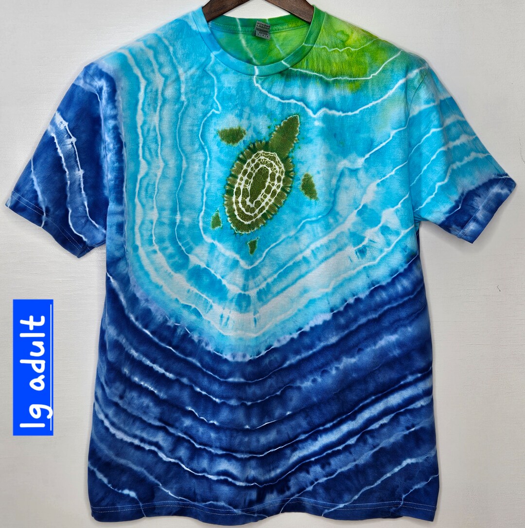 Ice Dyed Sea Turtle Tie Dye Soft Style Tee Shirt Adult Size - Etsy