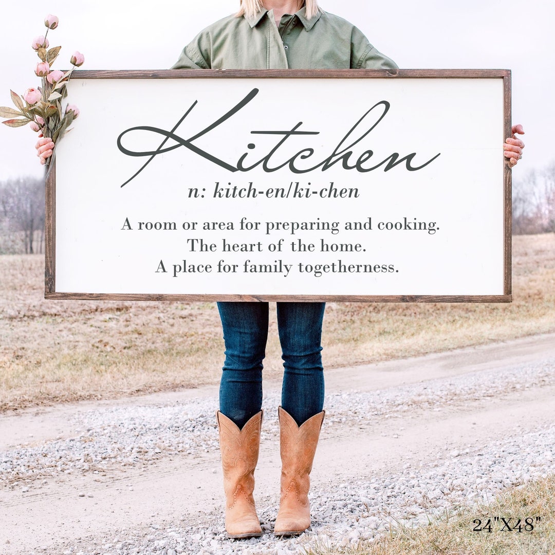 Kitchen Farmhouse Decor Sign for Dining Room Gather Sign Gift for Mom ...