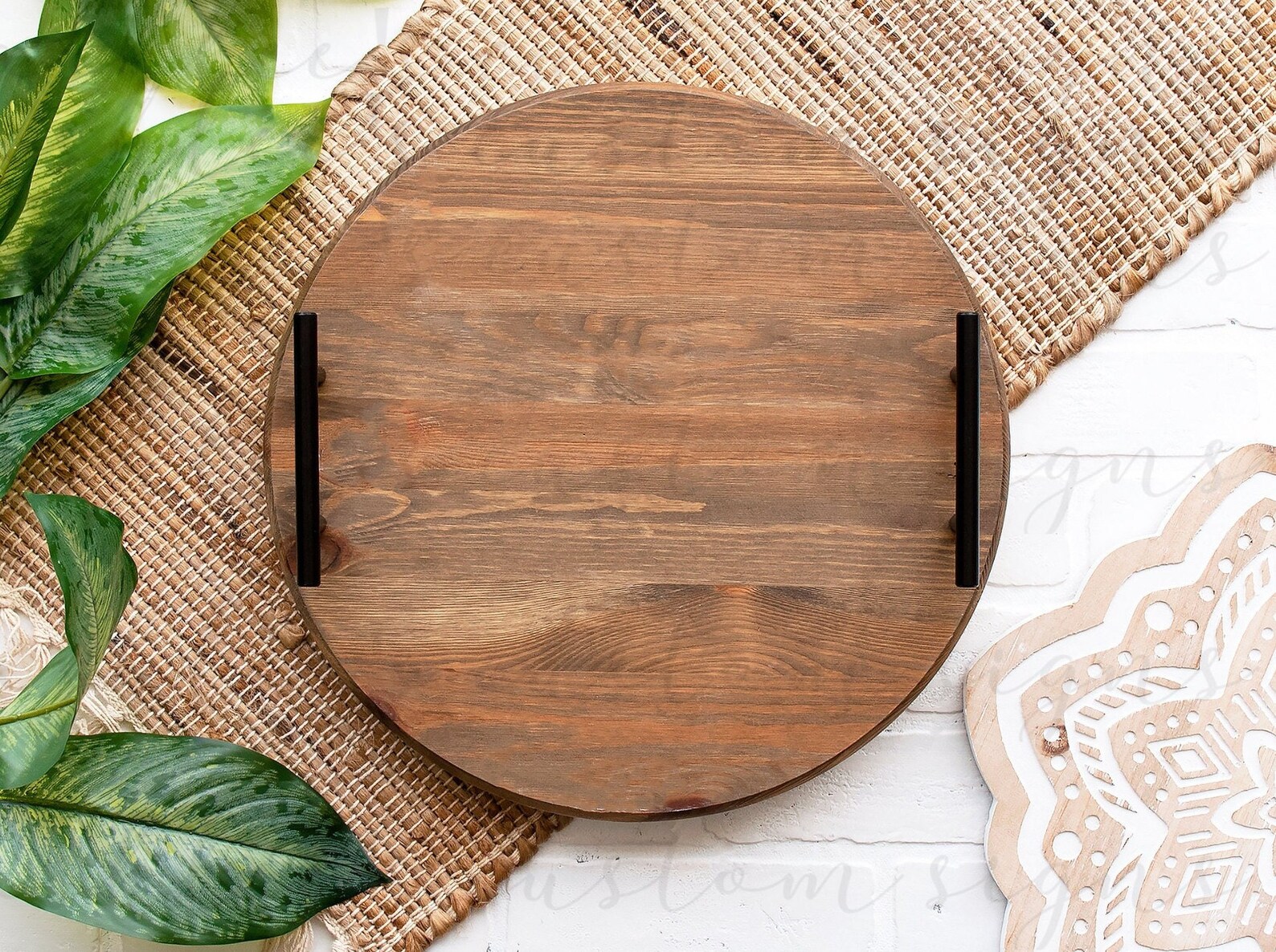 Lazy Susan Turntable, Farmhouse Tray, Housewarming Gift, Wedding Gift ...