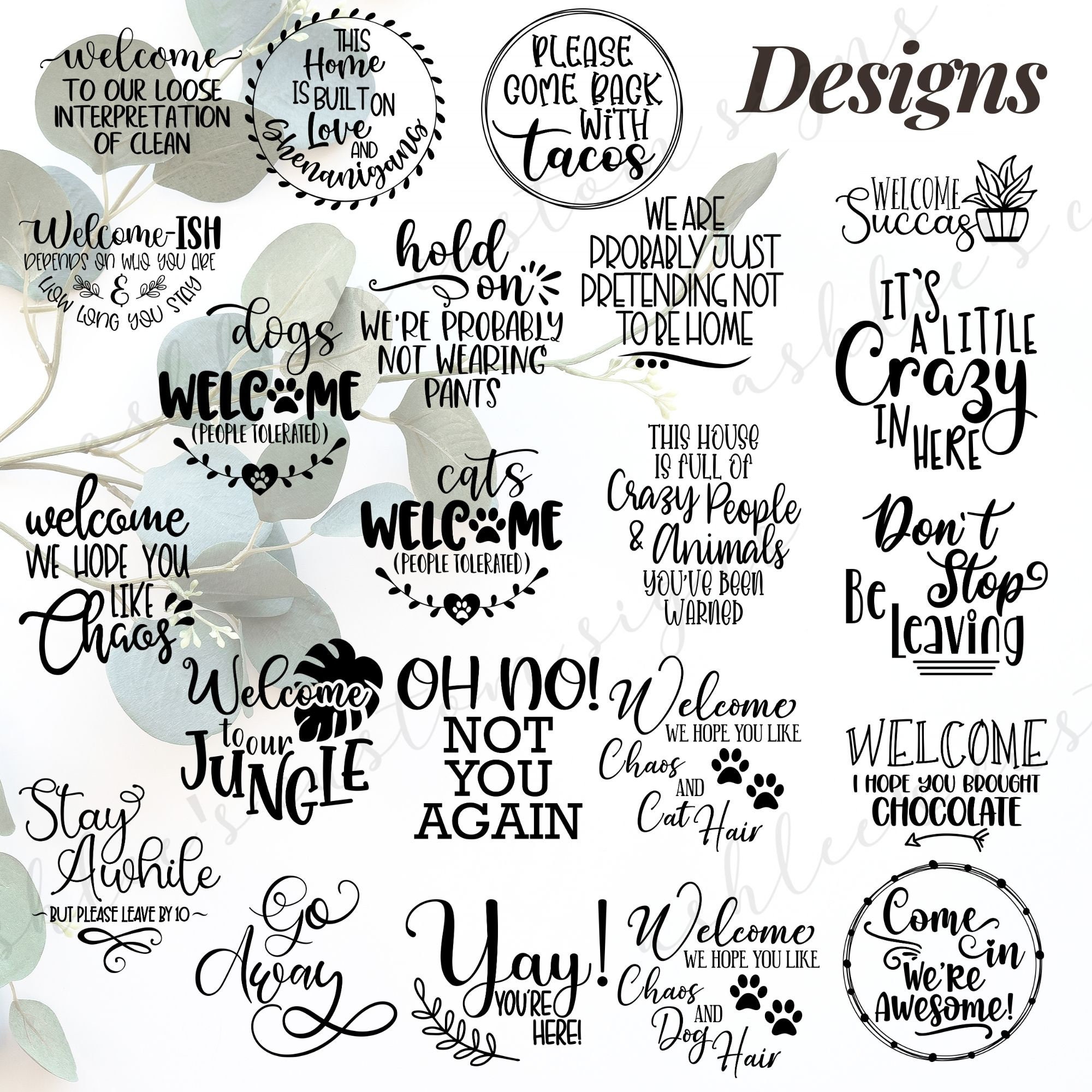 Funny Front Door Signs Front Door Hanger Welcome Sign - Etsy