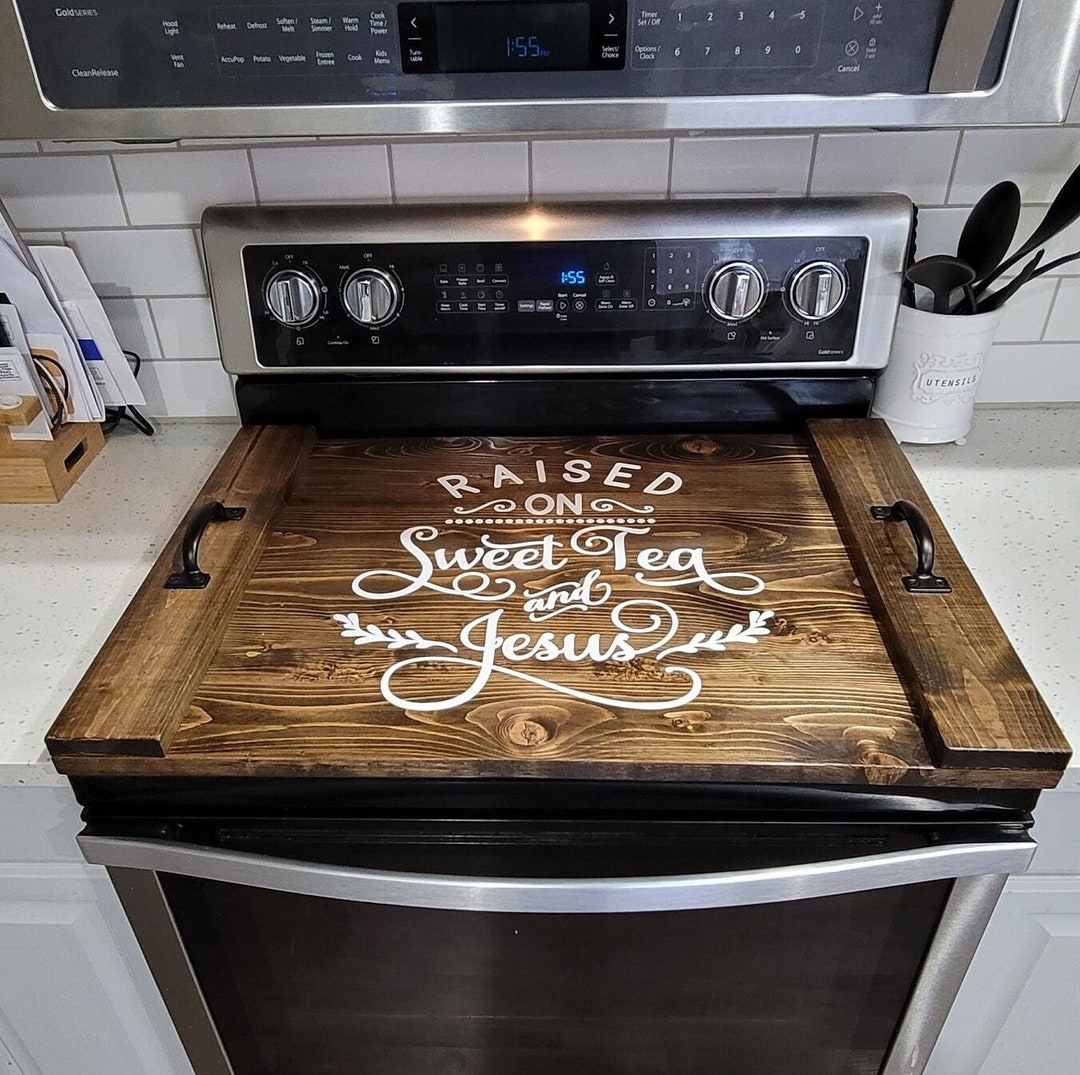 Raised on Sweet Tea and Jesus Noodle Board, Stovetop Board, Custom ...