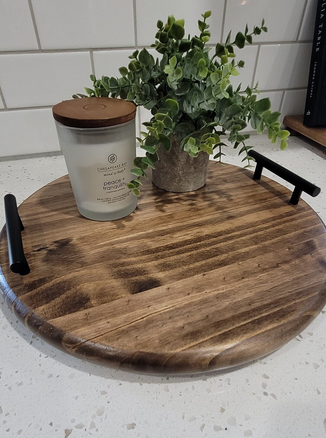 Lazy Susan Turntable, Farmhouse Tray, Housewarming Gift, Wedding Gift ...