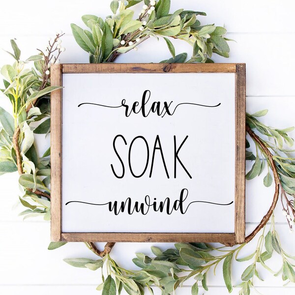 Soak Sign - Etsy