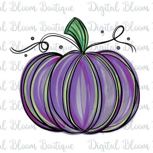 Purple Watercolor Pumpkin PNG ~ Thanksgiving Pumpkin PNG ~ Pumpkin Clip ...
